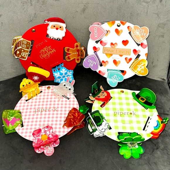 Piper | Accessories | Piper K Holiday Collection Hair Clips Hair Claws ...